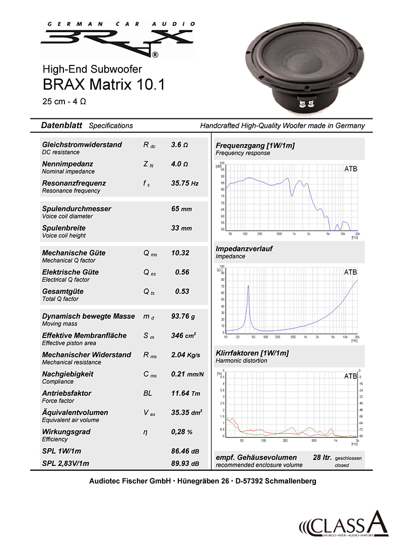 ClassA MAGAZINE - MATRIX BRAX